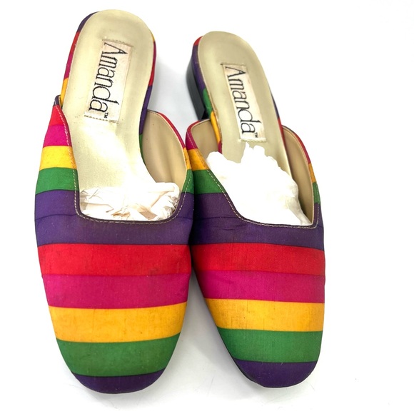 Amanda | Shoes | Vintage Rainbow Mules Size 7 | Poshmark